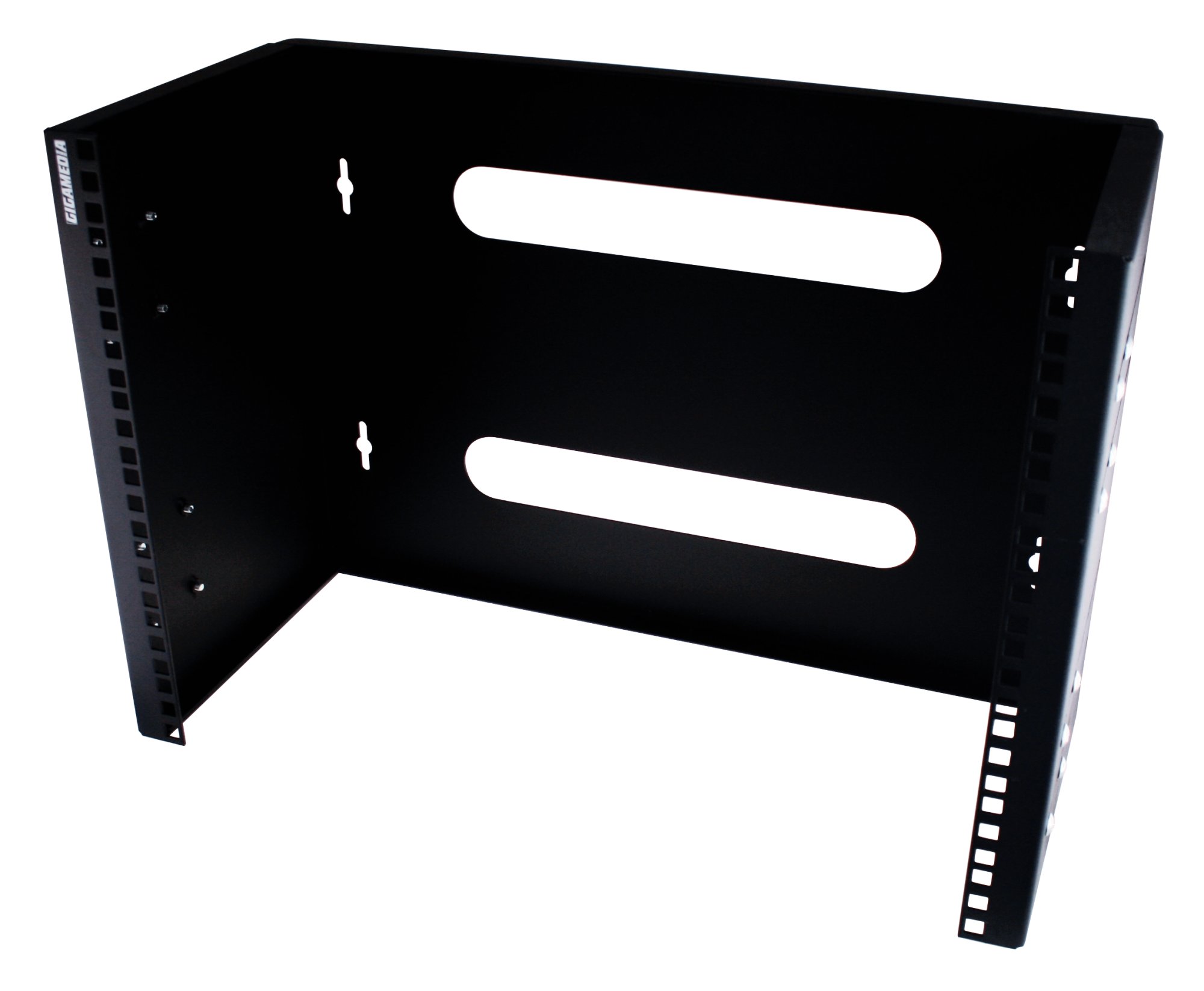 WALL RACK 19P 8U black - Gigamedia